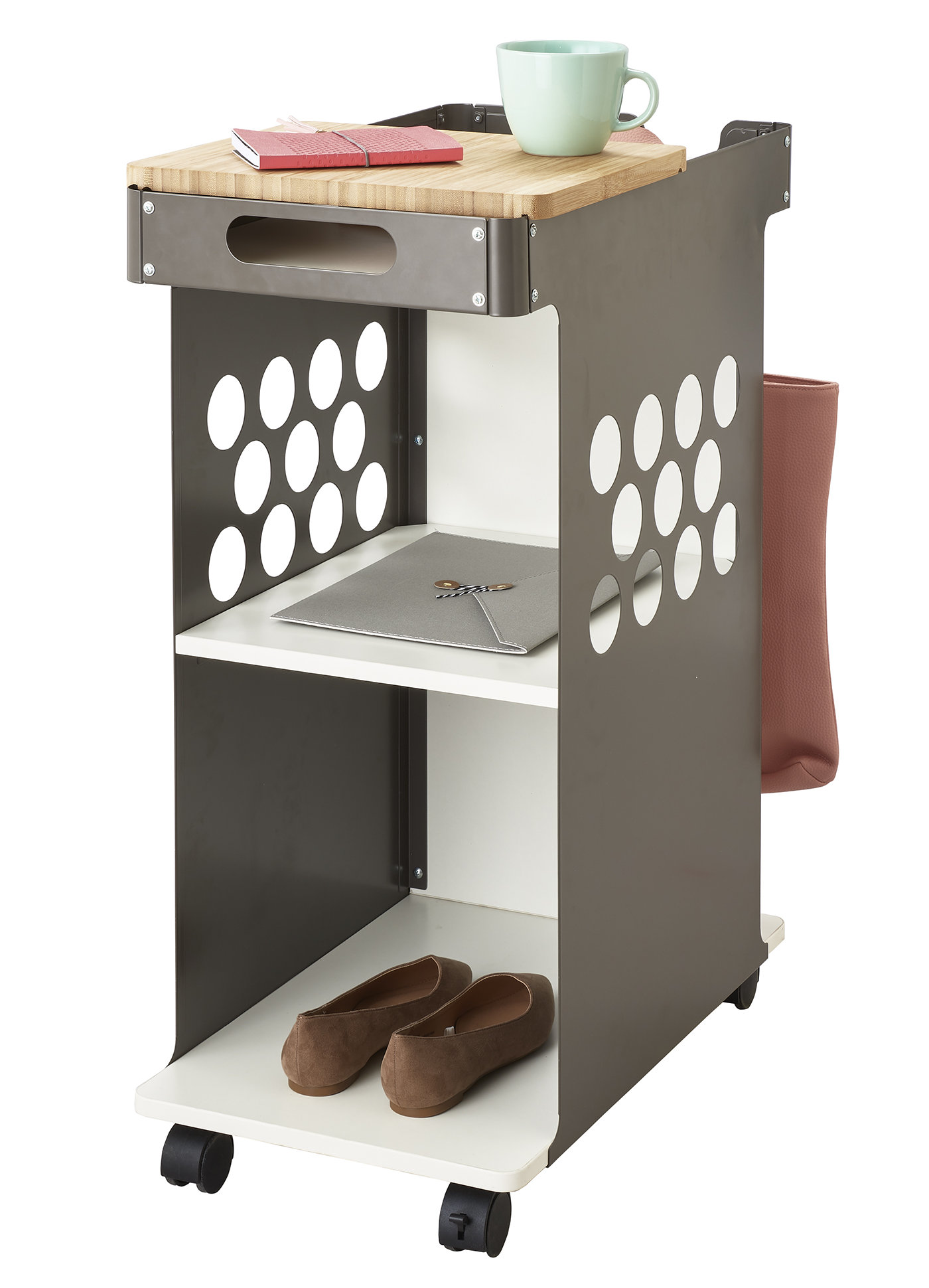 Safco Products 34.38'' H x 15'' W Laptop/Computer Cart Or Stand with ...