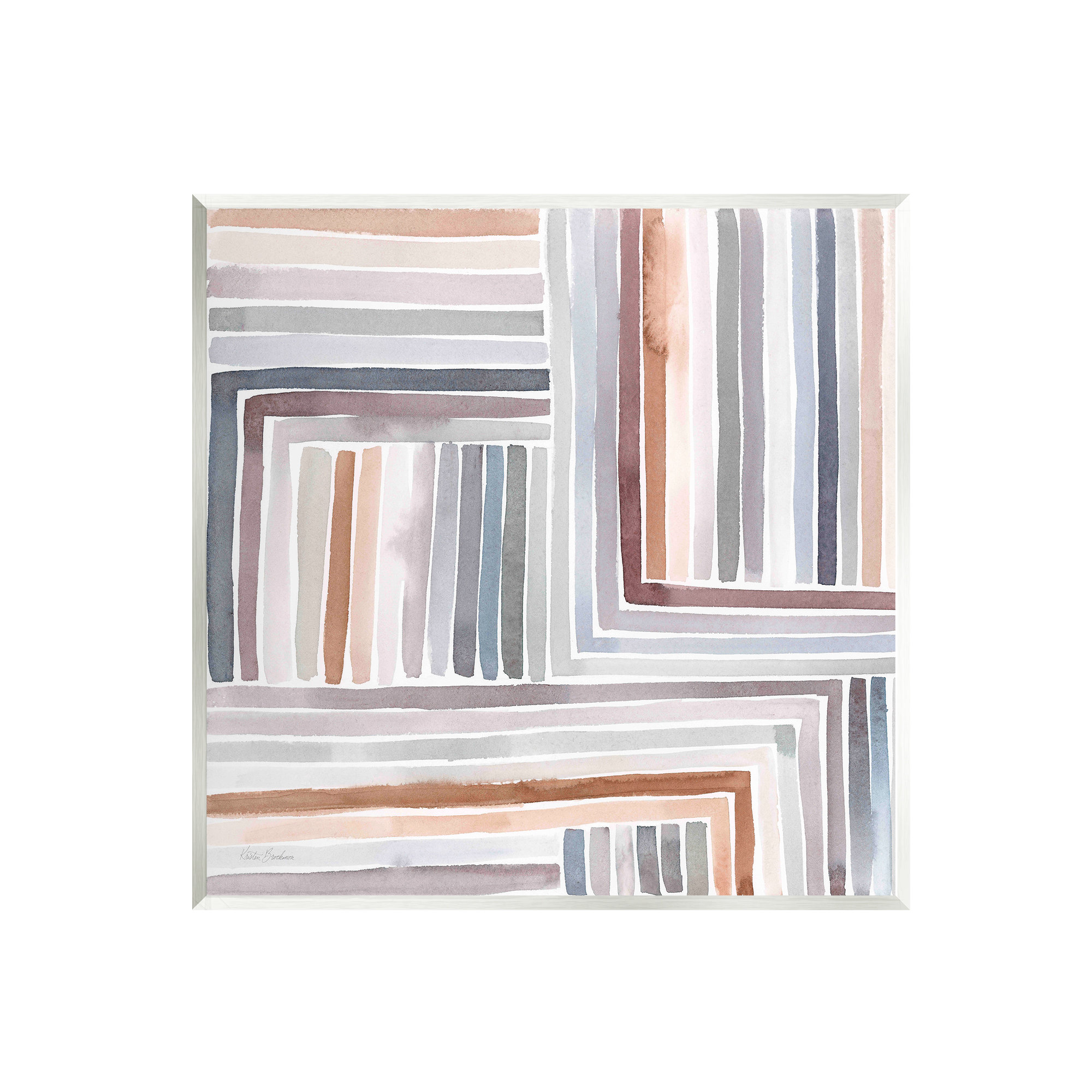 Stupell Industries Structured Lines by - Unframed Painting on MDF | Wayfair