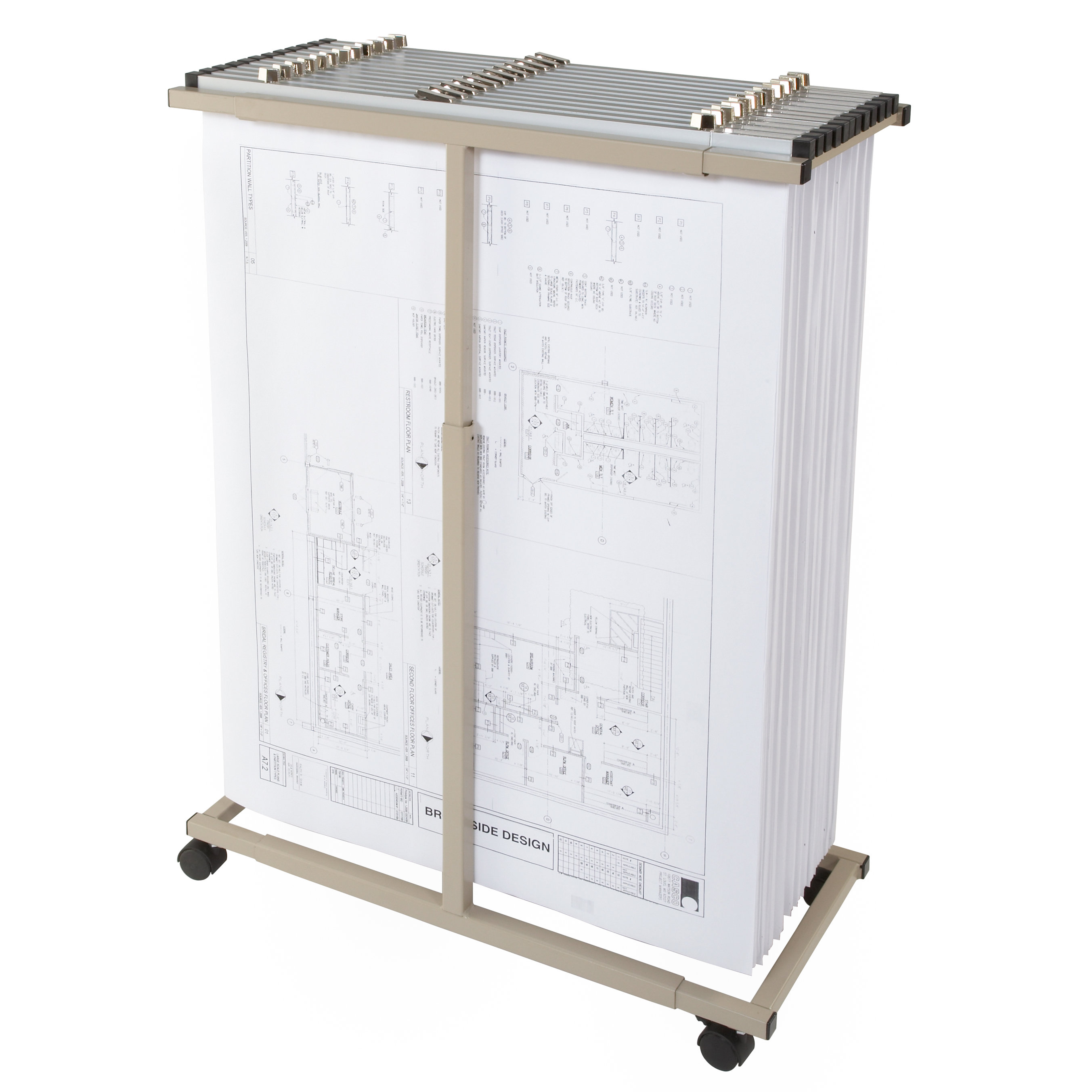 Brookside Design MVPC Heavy Duty Vertical Blueprint Storage Mobile Plan ...