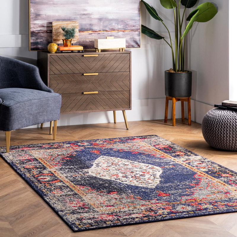 Latitude Vive Kason Navy Rug & Reviews | Wayfair.co.uk