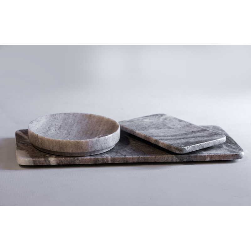 AllModern Tellis Marble Decorative Plate & Reviews | Wayfair