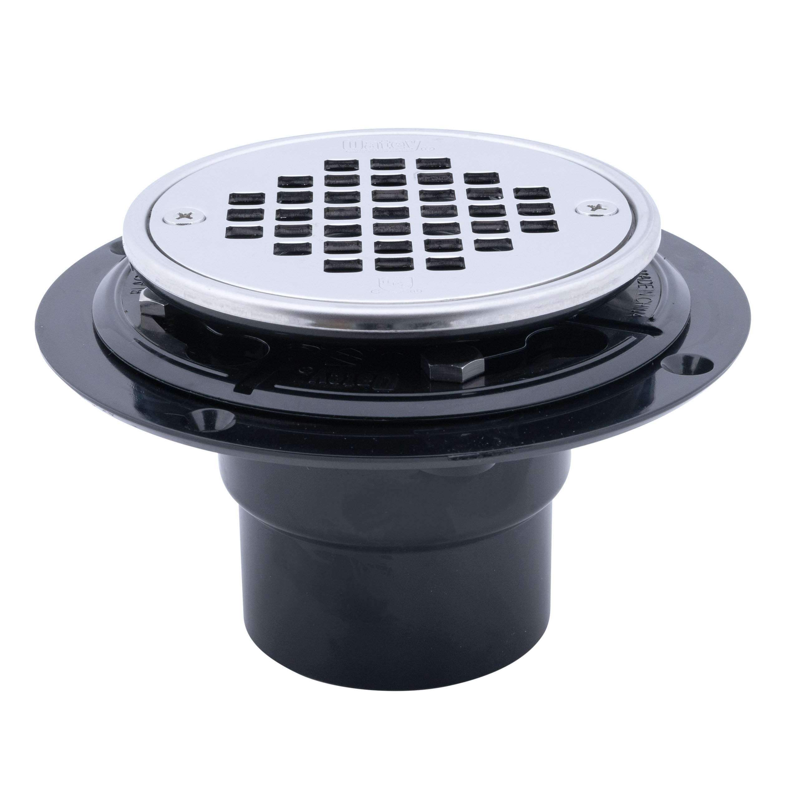 Oatey Round Polished Stainless Steel Plastic Screw-In Stopper Shower ...
