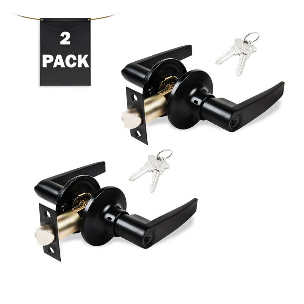 Premier Lock Complete Entry Lever Set with Single Cylinder Deadbolt ...