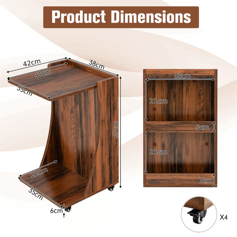 Union Rustic Vida Side Table with Storage | Wayfair.co.uk