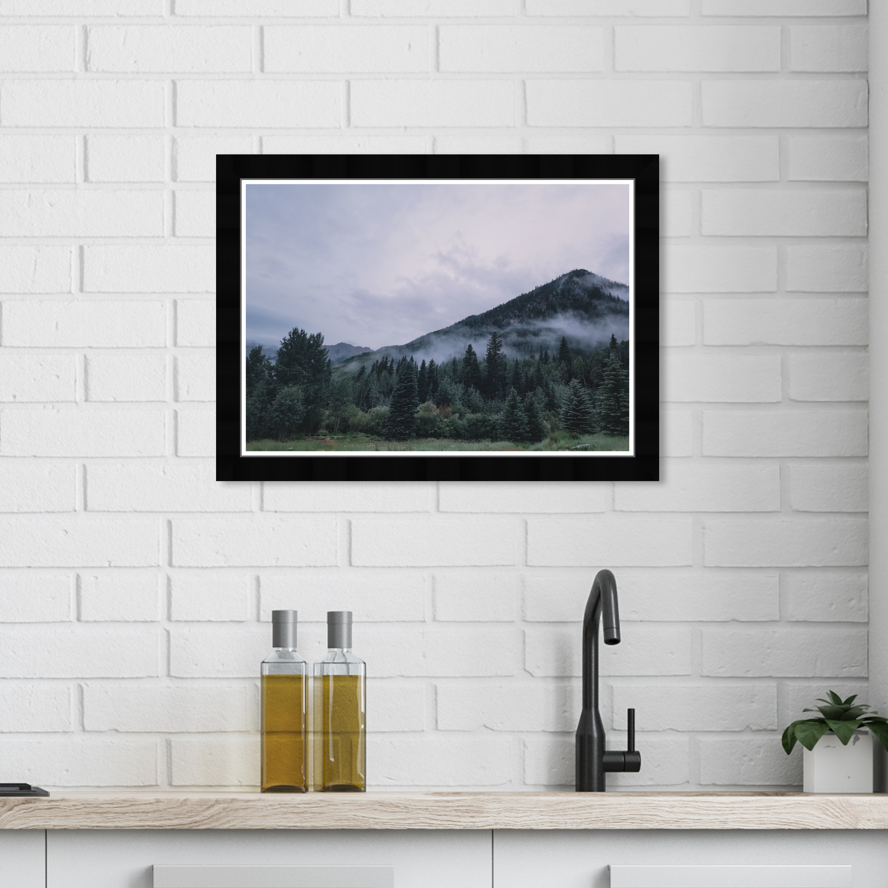 Wynwood Studio Cloudy Sky Forest - Picture Frame Graphic Art | Wayfair