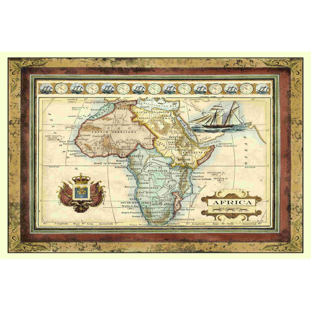 Canora Grey Map Of Asia by Vision Studio - Wrapped Canvas Drawing Print ...