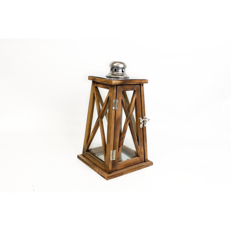 Brambly Cottage 28Cm Wood Tabletop Lantern | Wayfair.co.uk
