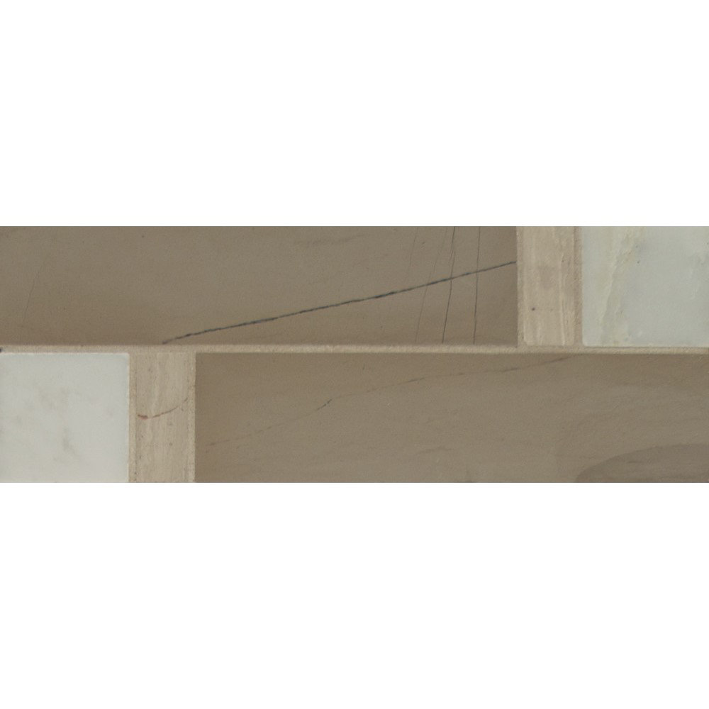 Bedrosians Maison 3.0625" x 8.125" Marble Listello Tile in Chaise | Wayfair