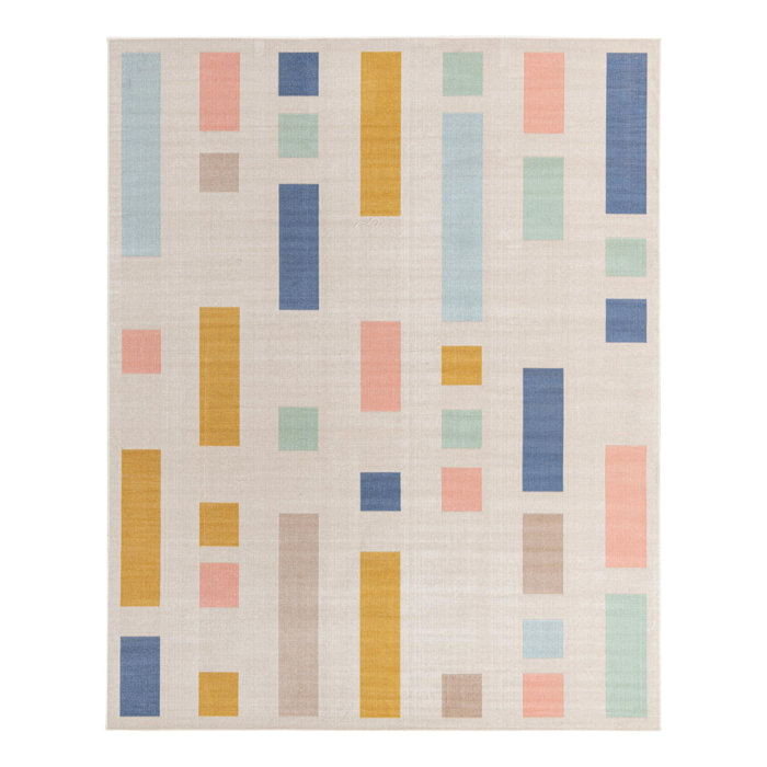 George Oliver Mccaleb Performance Beige Rug | Wayfair