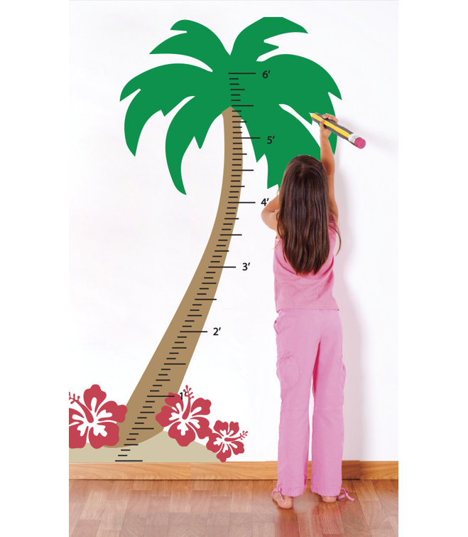 The Decal Guru Palm Tree Growth Chart Wall Decal | Wayfair