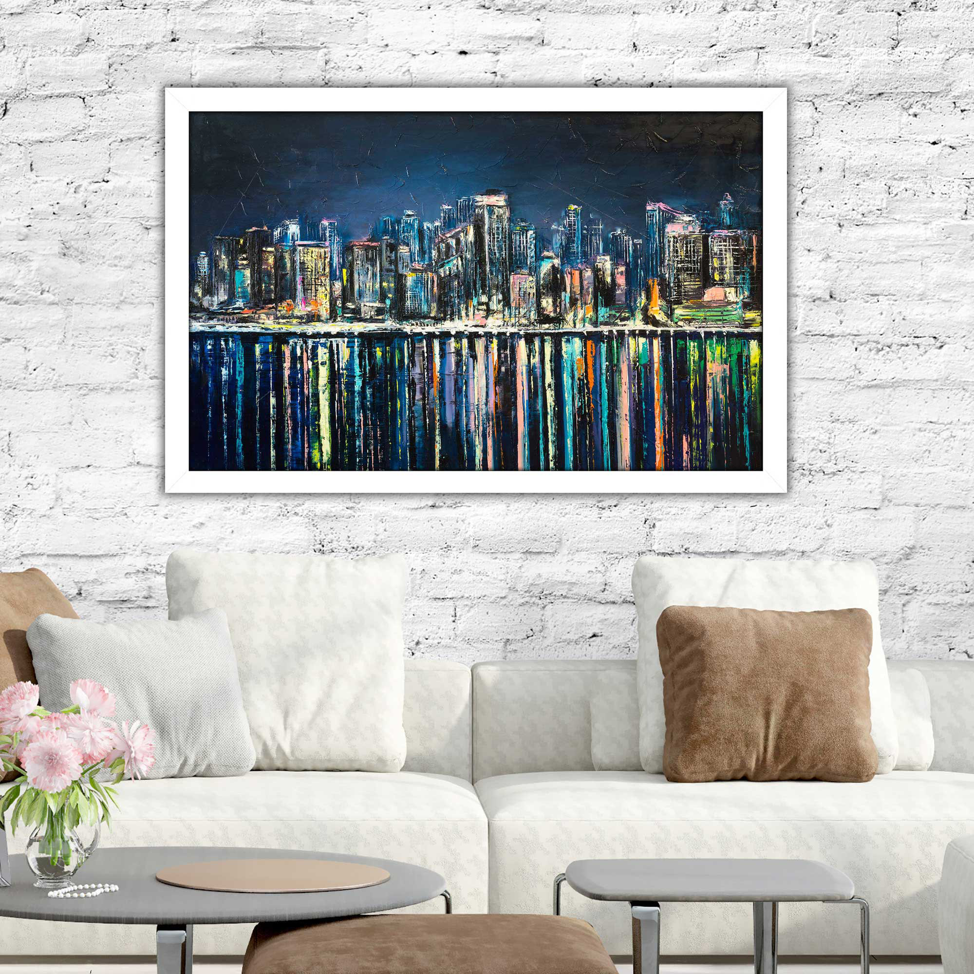 Wrought Studio Night Magic City - Picture Frame Print | Wayfair