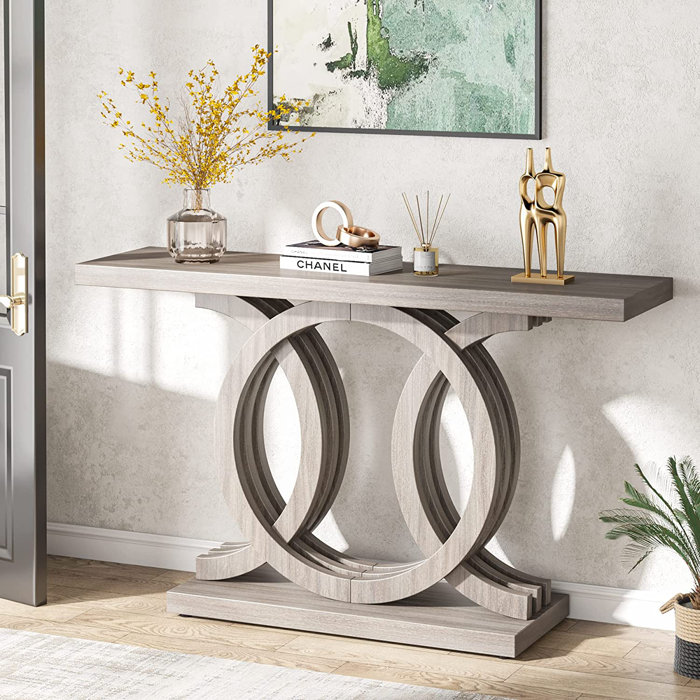 Ivy Bronx Branon 55.11'' Solid Wood Console Table | Wayfair
