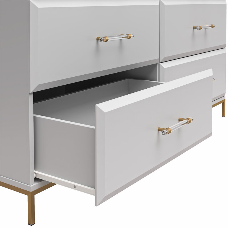 Mr. Kate Effie 6 Drawer 53.95" W Double Dresser & Reviews | Wayfair