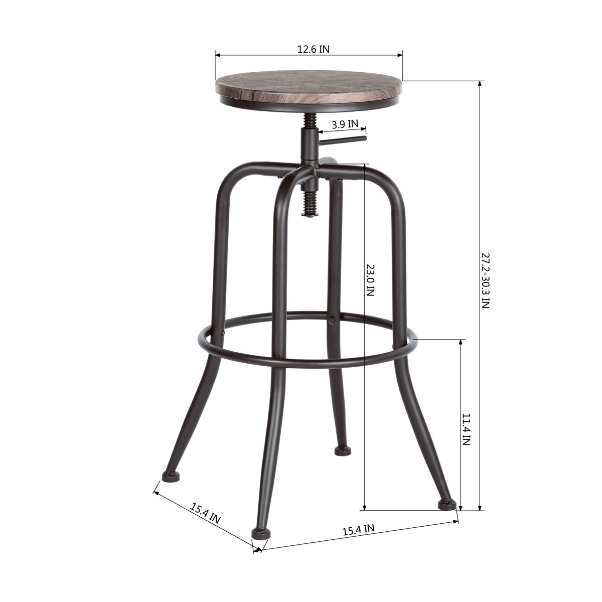 Zipcode Design™ Grundy Swivel Adjustable Height Bar Stool & Reviews ...