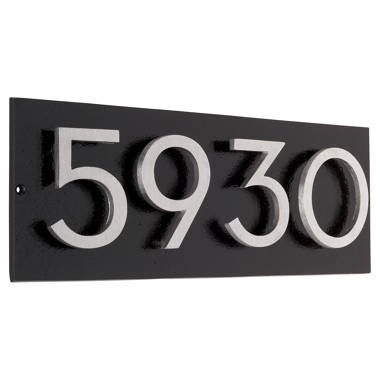 Montague Metal Products Floating 1-Line Wall Address Plaque & Reviews ...