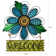 Arlmont & Co. Metal Daisy Welcome Hanging Sign | Wayfair