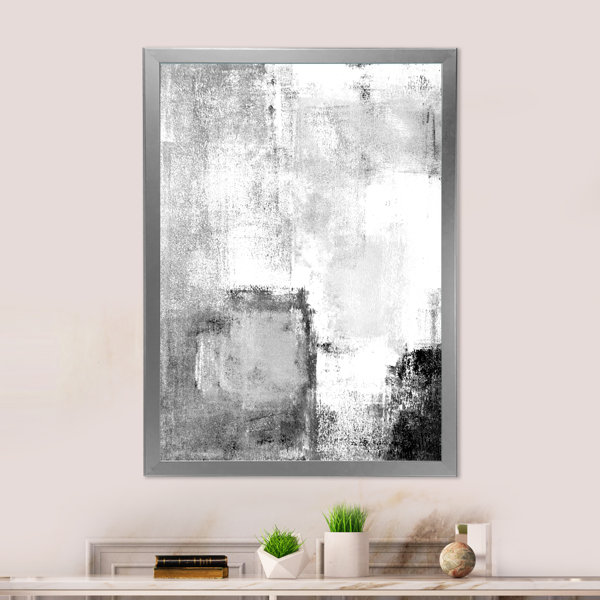 17 Stories Black Meets White Modern Art - Picture Frame Painting on ...