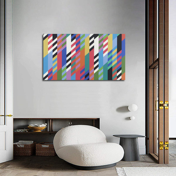 George Oliver Bridget Riley Wall Art Fete - Wrapped Canvas Graphic Art ...