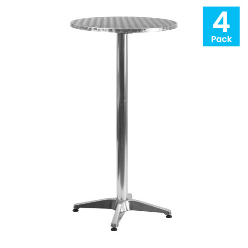 Orren Ellis Carlisa 23.25" Round Aluminum Indoor-Outdoor Bar Height ...