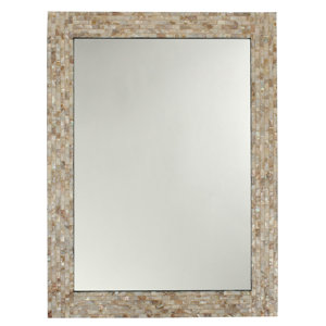 Beachcrest Home Stock Island Rectangle Seashells Wall Mirror & Reviews ...