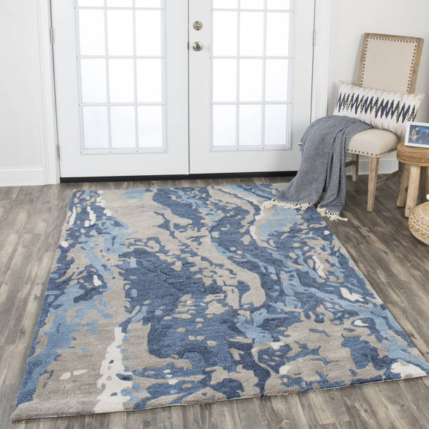 Corrigan Studio® Stearns Abstract Hand-Tufted Tan Area Rug | Wayfair