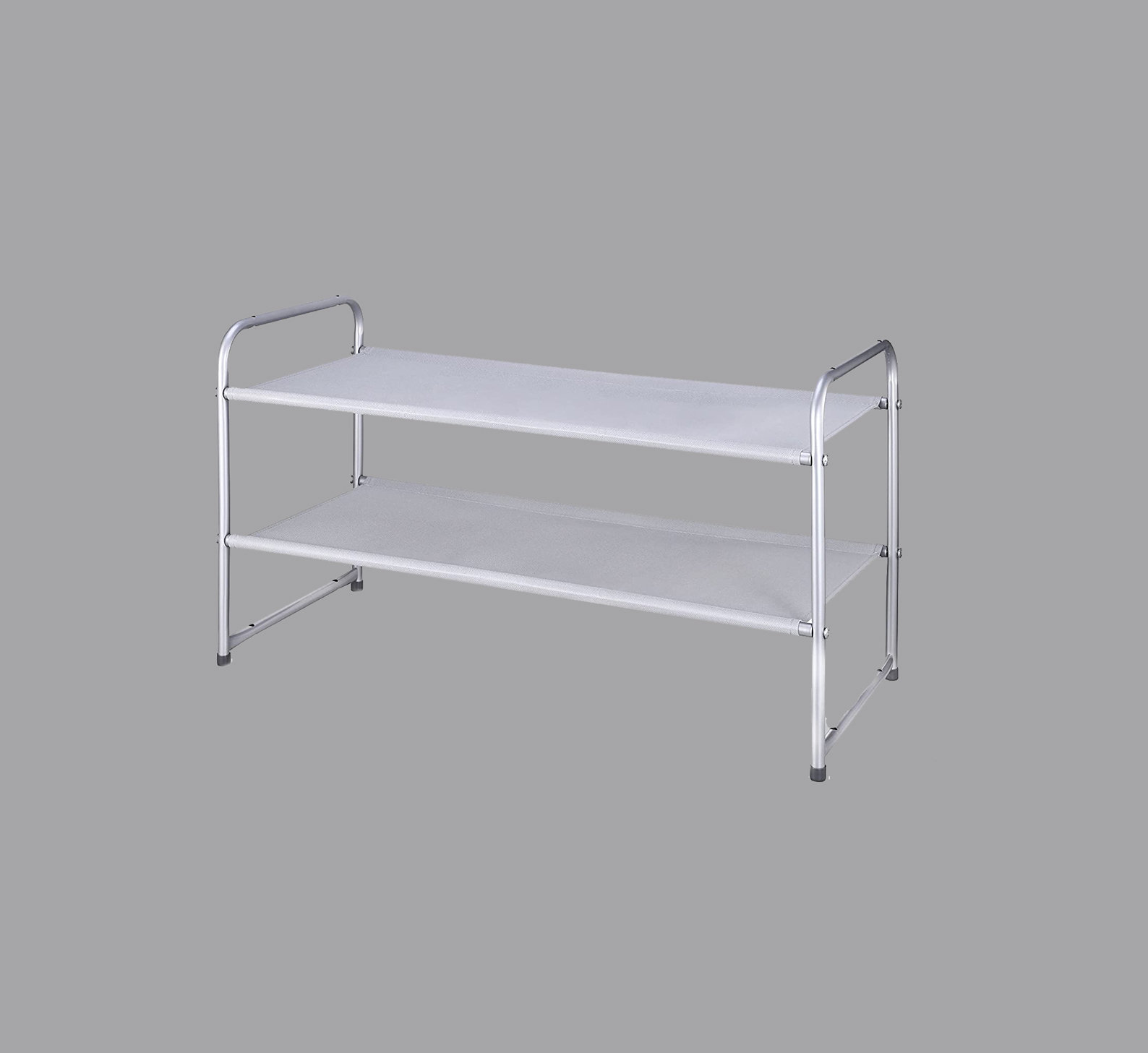 Rebrilliant 9 Pair Stackable Shoe Rack Silver | Wayfair