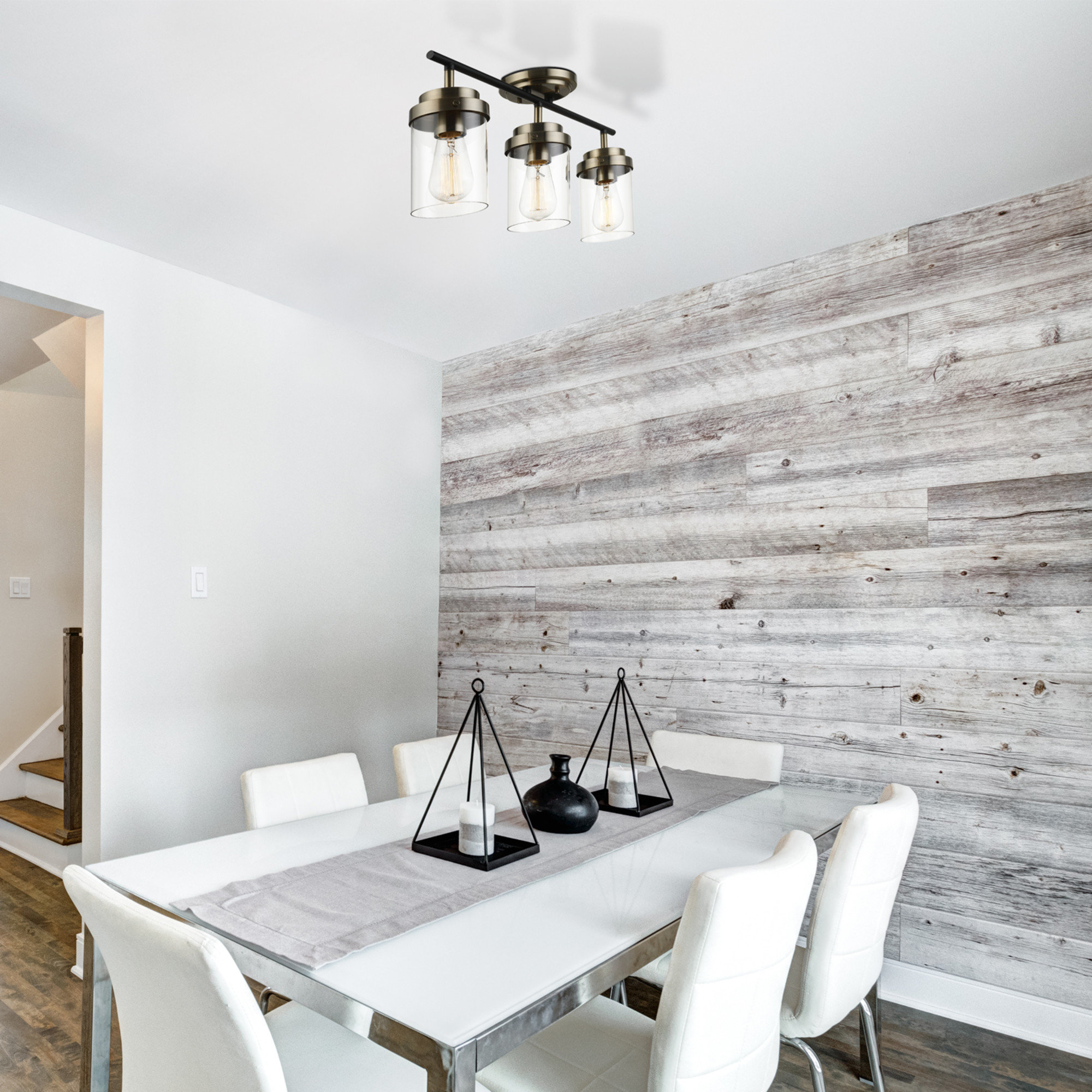 Globe Electric Company Adelaide 3-Light Antique Brass Track Lighting ...