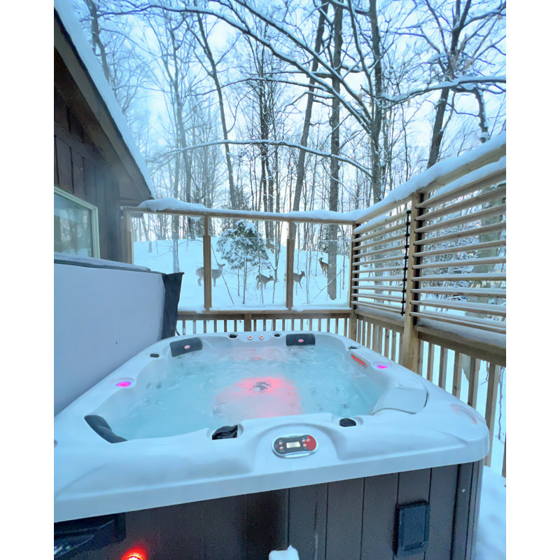 Canadian Spa Co 6 - Person 34 - Jet Acrylic Square Hot Tub with ...