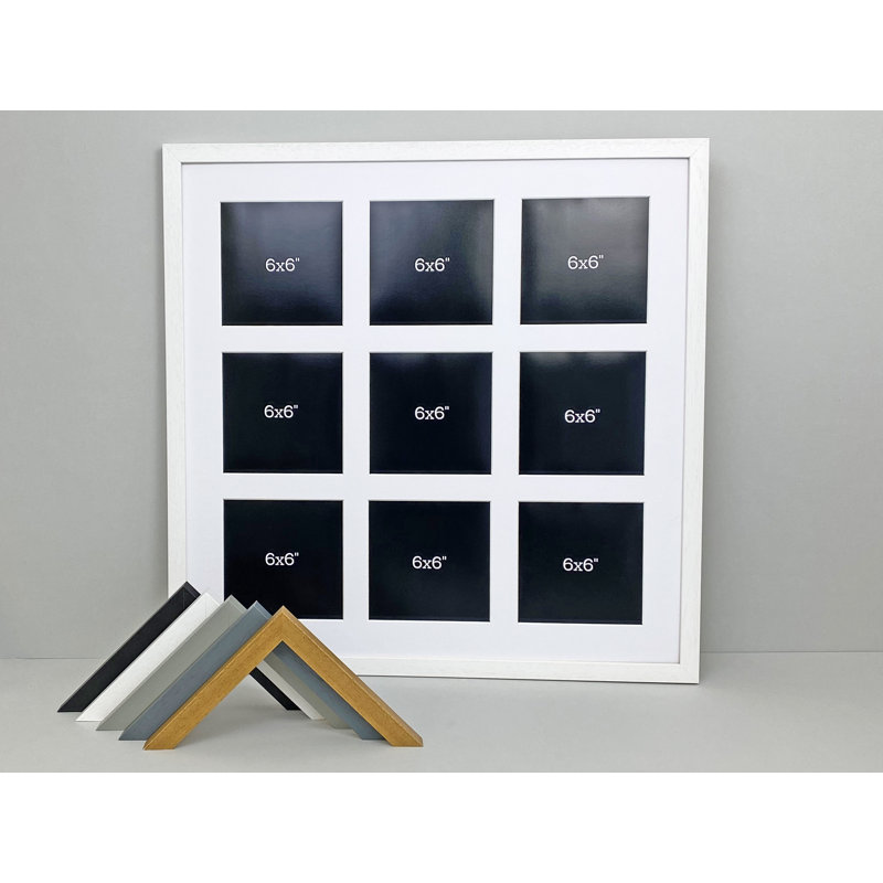 Art@Home Multi Aperture Photo Frame. Holds Nine 6X6" Photos. 60X60cm ...