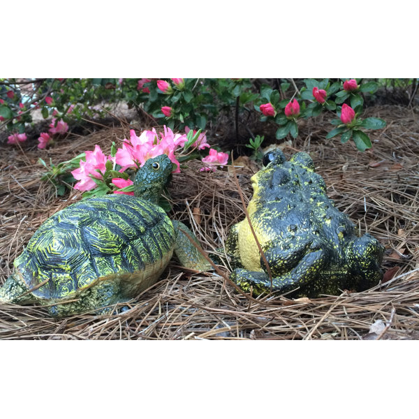 HomeStyles Call of the Wild Toad & Turtle Garden Statue 2-Piece Set ...