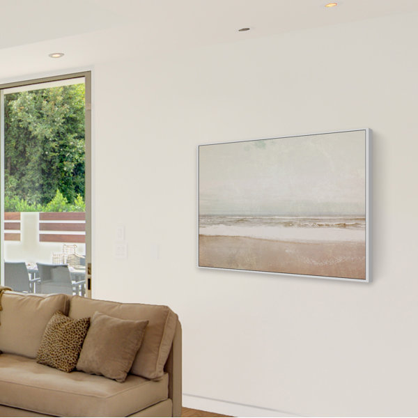 Dovecove Serenity Beach - Floater Frame Photograph on Canvas | Wayfair