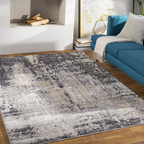 17 Stories Babbie Abstract Black/Gray Area Rug & Reviews | Wayfair