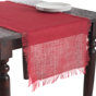 Red Barrel Studio® Furman Fringed Burlap Table Runner & Reviews | Wayfair