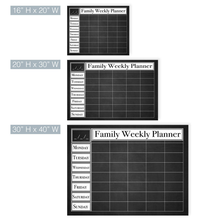 Lark Manor Family Weekly Wall Mounted Dry Erase Board & Reviews | Wayfair
