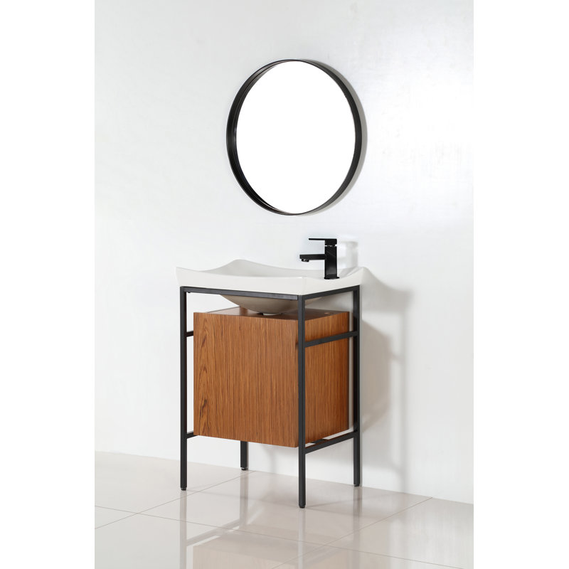 Wrought Studio Denelle 23.62'' Free-standing Single Bathroom Vanity ...