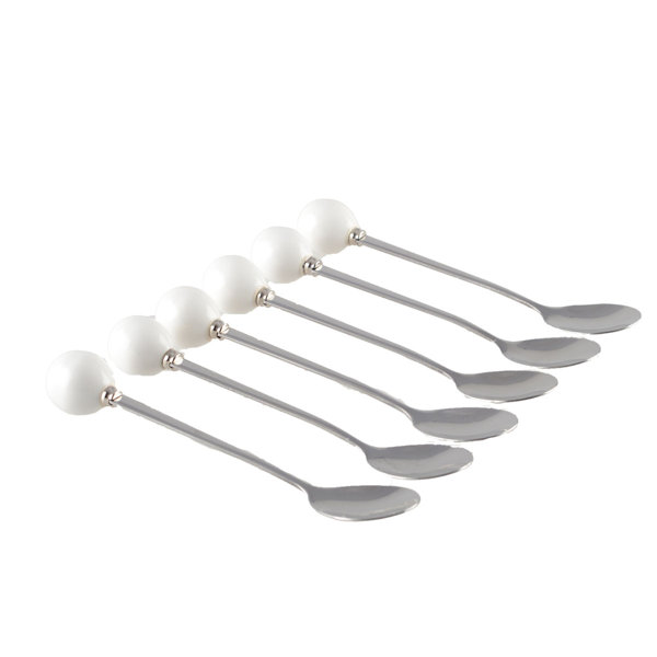 Aulica WHITE SPOONS - SET OF 6 | Wayfair.co.uk