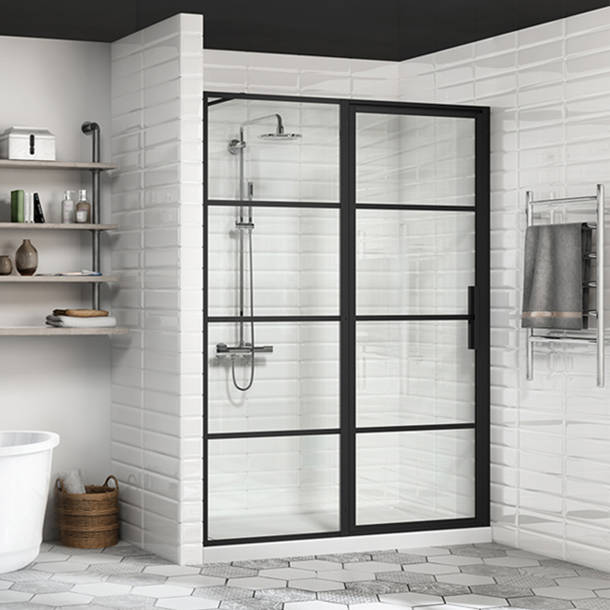 Zipcode Design™ Cyrus 72'' H Single Sliding Framed Shower Door with ...
