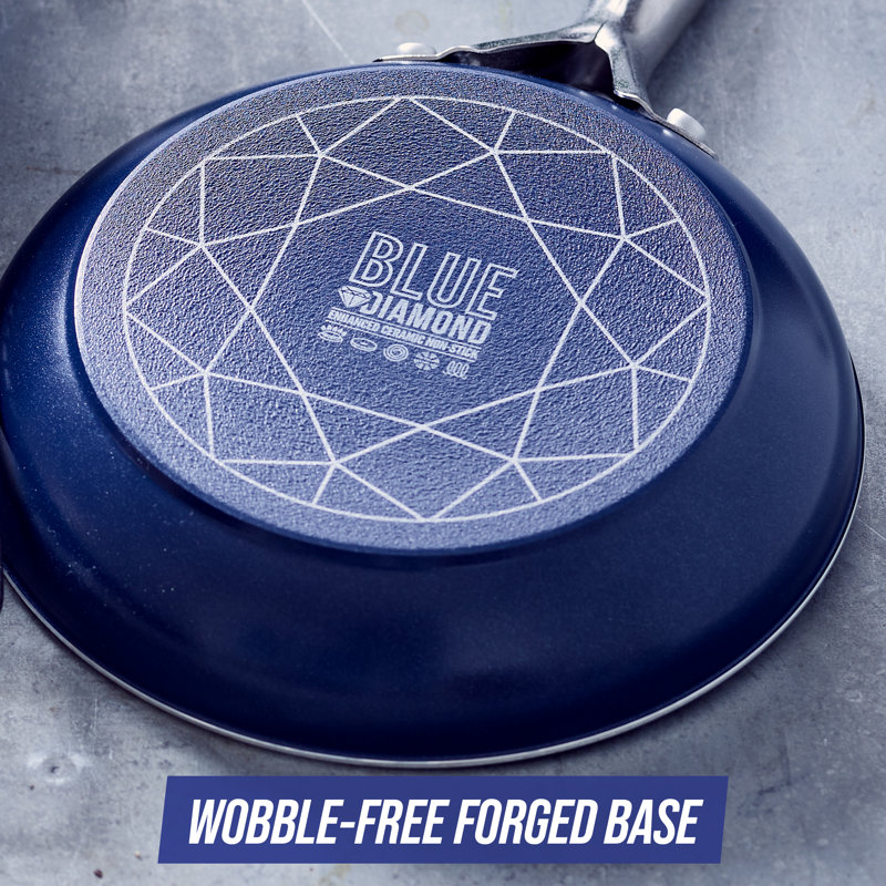 Blue Diamond 10 Piece Stainless Steel Non Stick Cookware Set & Reviews ...