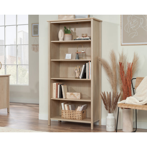 Hokku Designs 5-Shelf Display Bookshelf In Natural Maple | Wayfair