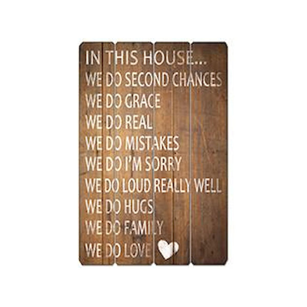 Millwood Pines House Rules Wooden Sign Wall Décor | Wayfair