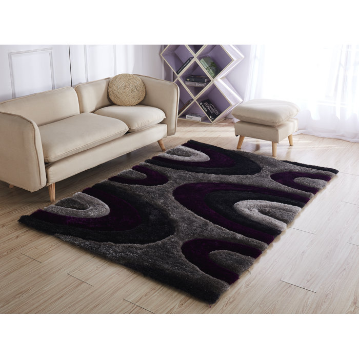 Orren Ellis Thionville Performance Purple/Gray Rug & Reviews | Wayfair
