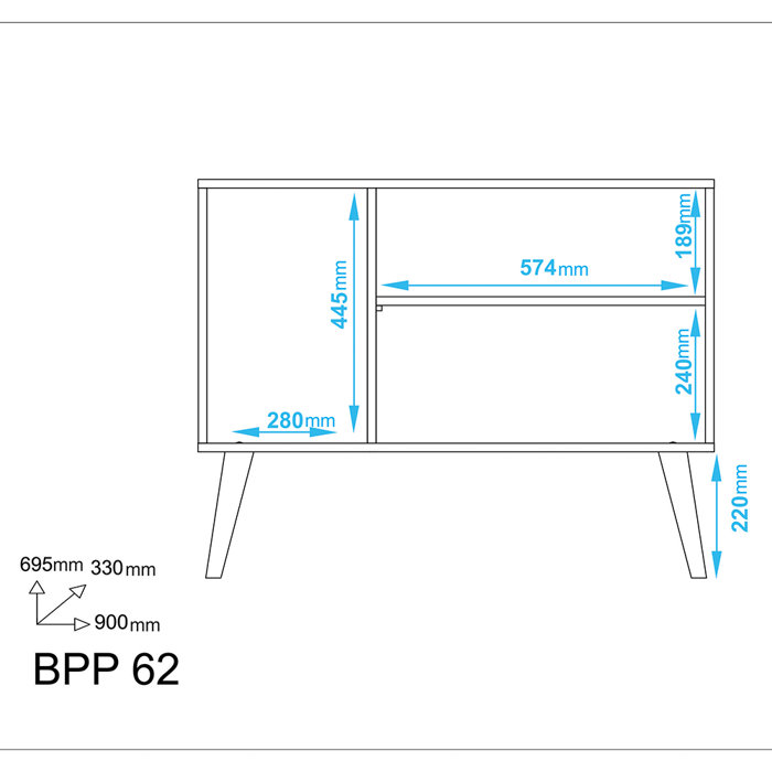 Latitude Run Sebuh 90Cm Wide Sideboard & Reviews | Wayfair.co.uk