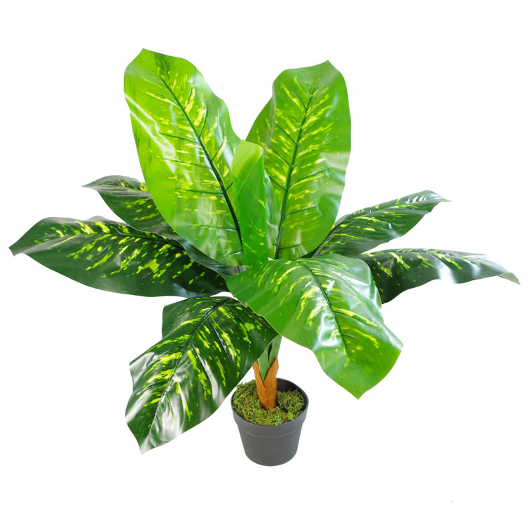 Leaf 75Cm Faux Plant in Pot Liner | Wayfair.co.uk
