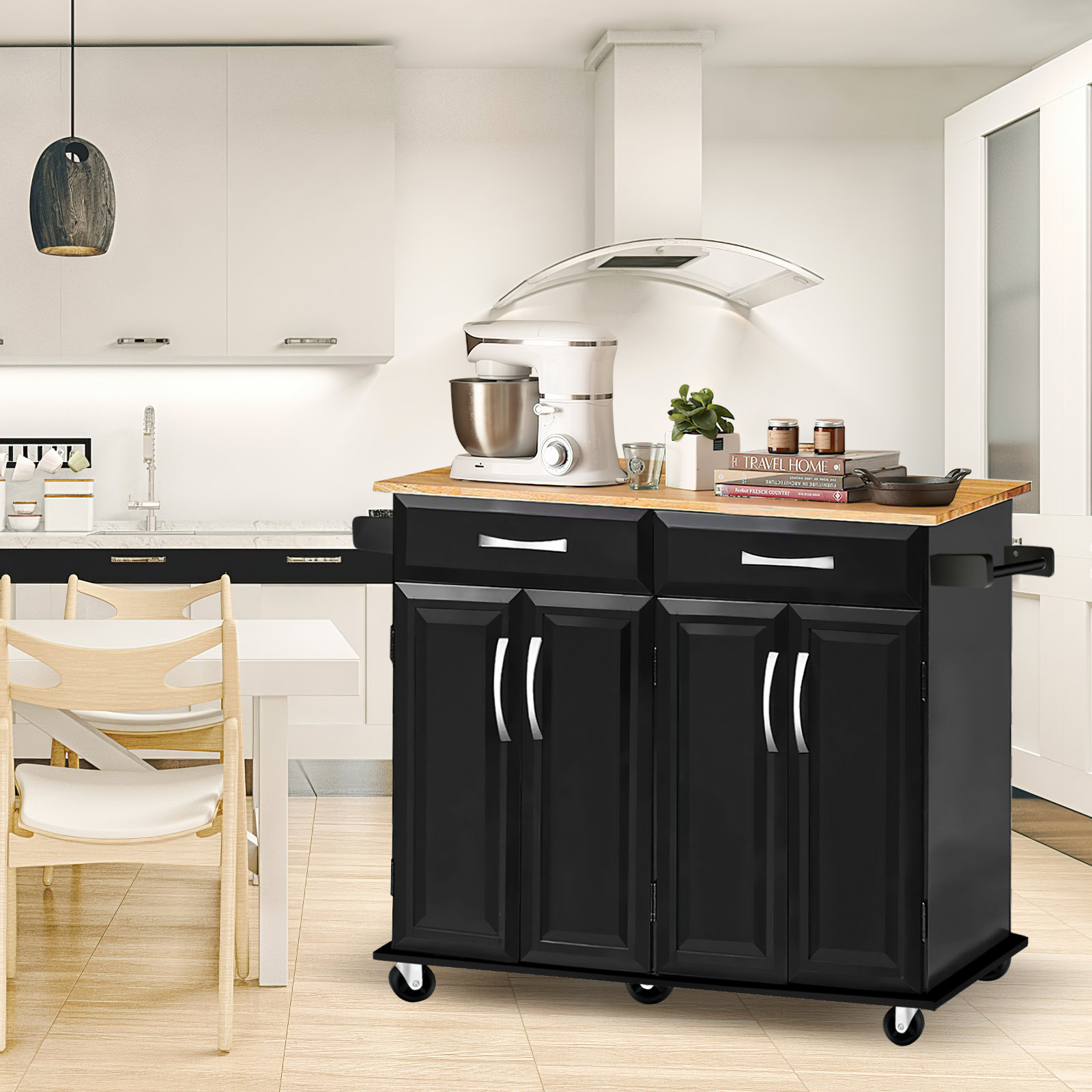 Winston Porter Dubhlainn 42'' Wide Rolling Kitchen Island | Wayfair