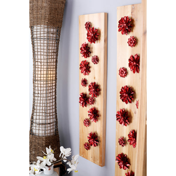 Bungalow Rose Natural Petaled Flowers Rectangular Wall Décor | Wayfair
