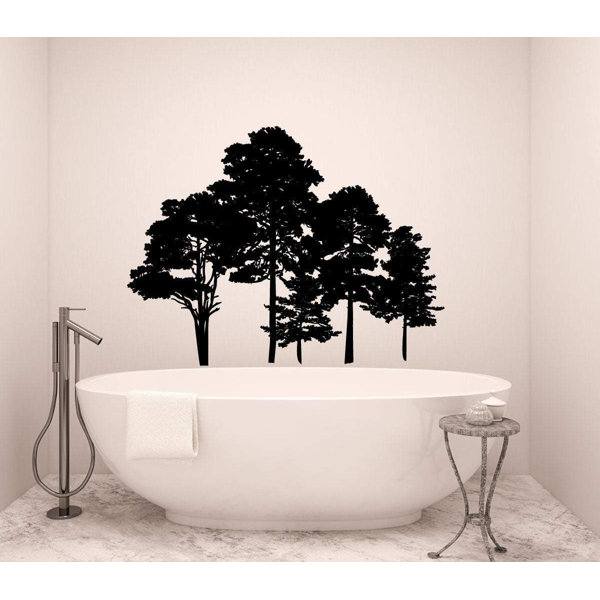 Millwood Pines Pine Trees Forest Vinyl Wall Decal Sticker Home Decor ...