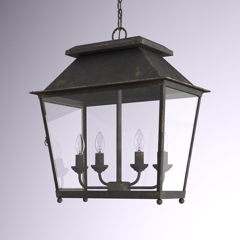 Lark Manor Aimee-Grace 4 - Light Dimmable Lantern Geometric Chandelier ...