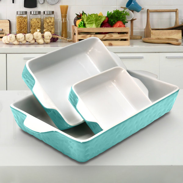 NutriChef 3 Piece Non-Stick Ceramic Bakeware Set & Reviews | Wayfair