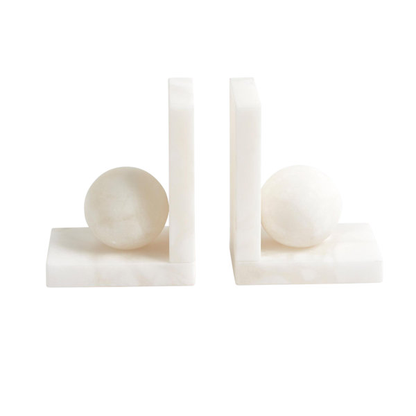 AllModern Alabaster Ball Bookend | Wayfair