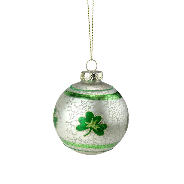 Northlight Mercury Shamrock Christmas Ball Ornament | Wayfair